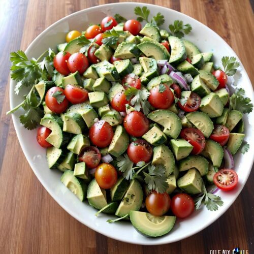 Avocado Salat Mit Tomaten Und Gurke
