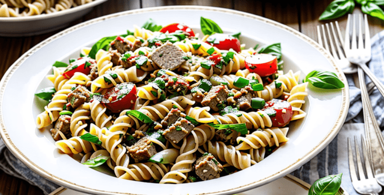 Hackfleisch Nudelsalat